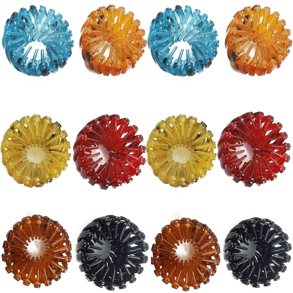 RONYOUNG, Birds Nest Hair Clips, 12PCS, Expandable Ponytail Holder ...
