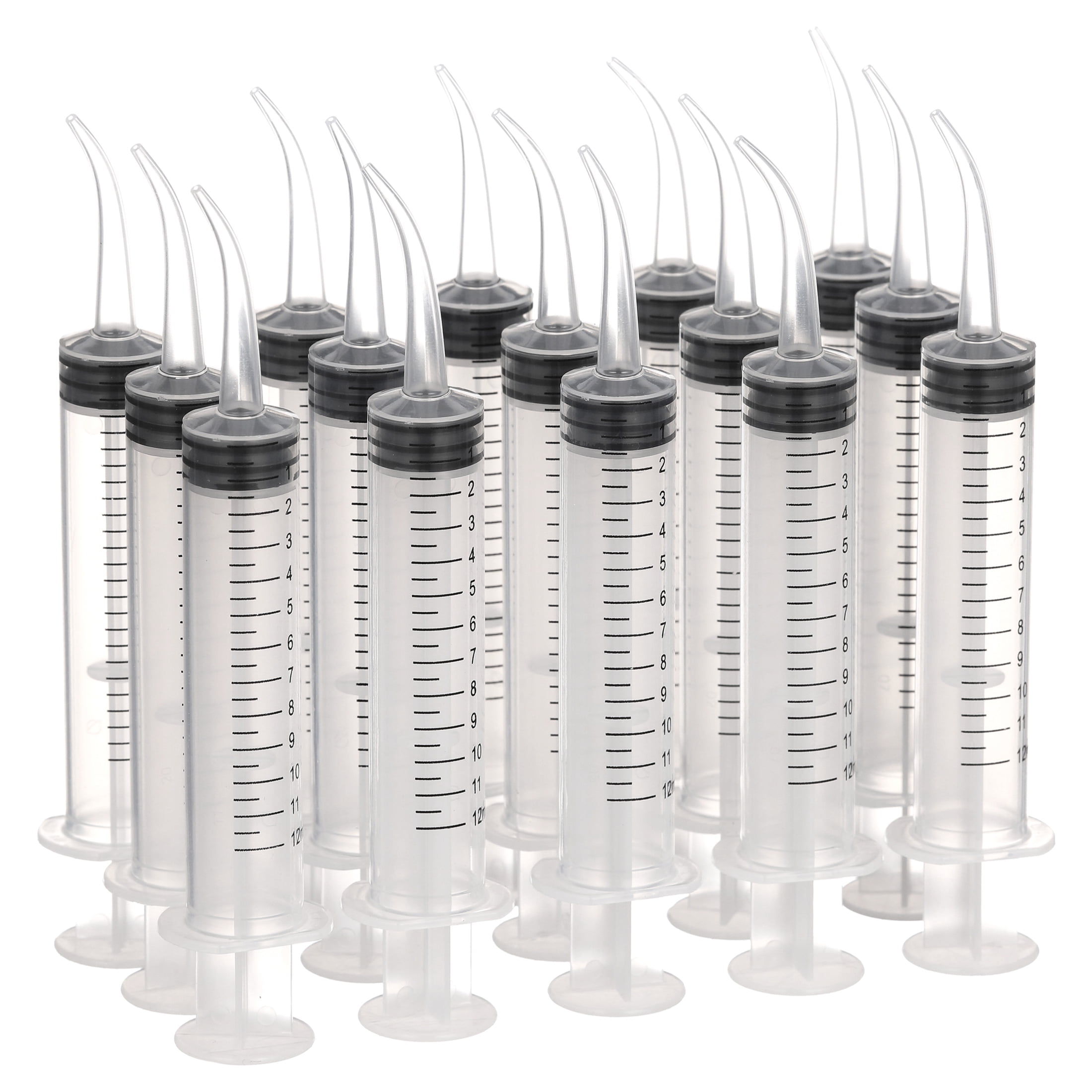 RONYOUNG 15PCS 12ml Dental Irrigation Syringe, Curved Tip, Disposable ...