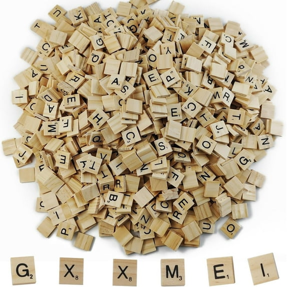 RONYOUNG 200PCS Scrabble Tiles, Wooden Letter Tiles, A-Z Capital ...