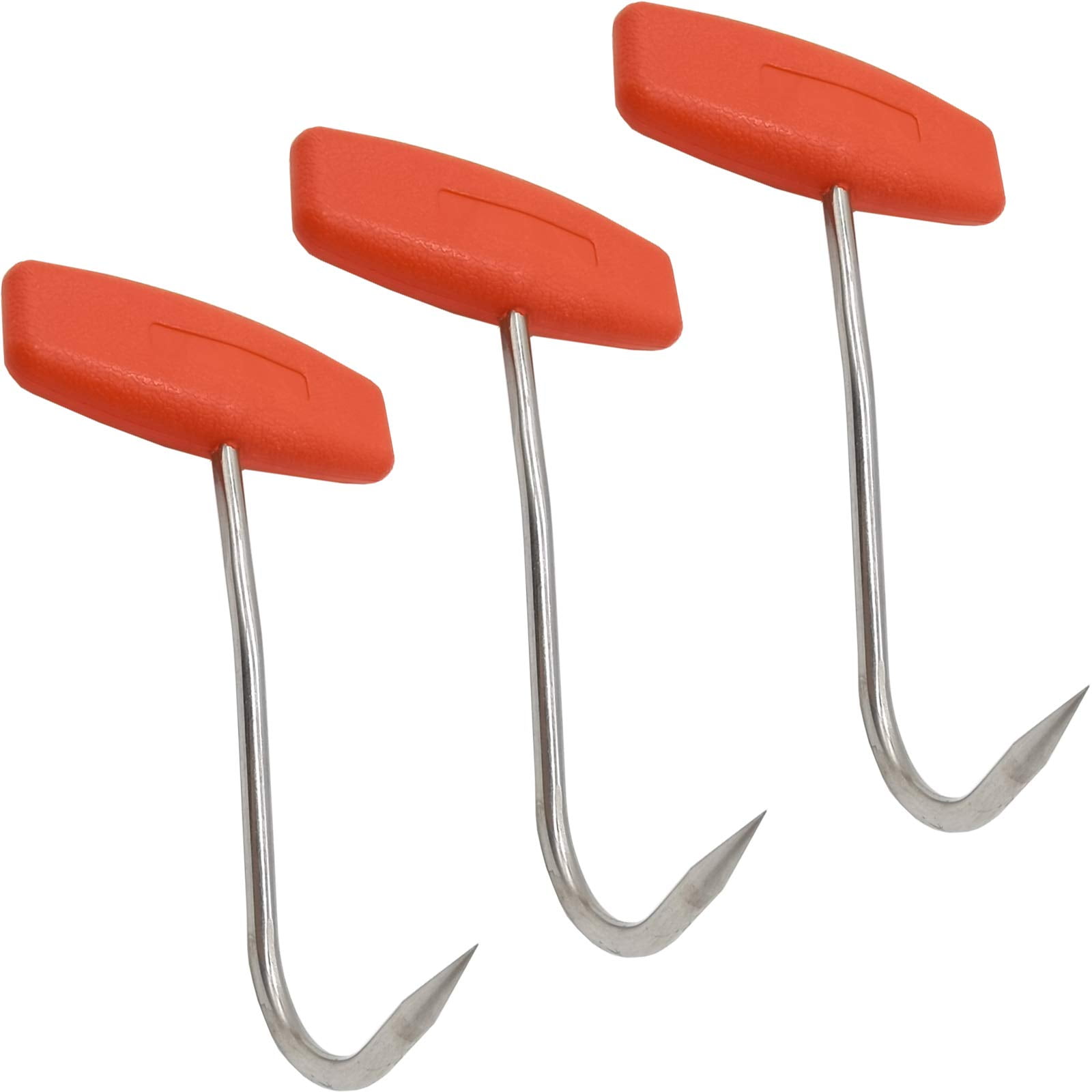 RONYOUNG 3PCS Meat Hooks for Butchering,T Shaped Boning Hooks with ...