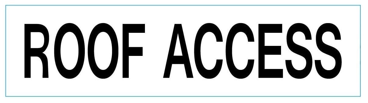 ROOF ACCESS SIGN (WHITE ,ALUMINIUM 2 X 7.75 ) - Walmart.com