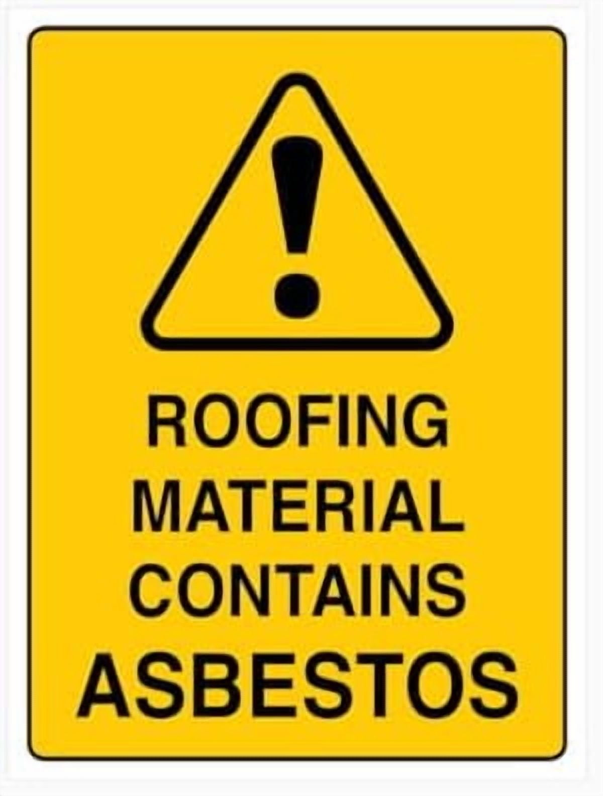 ROOFING MATERIAL CONTAINS ASBESTOS SIGN Workplace Signs Metal Tin Sign ...