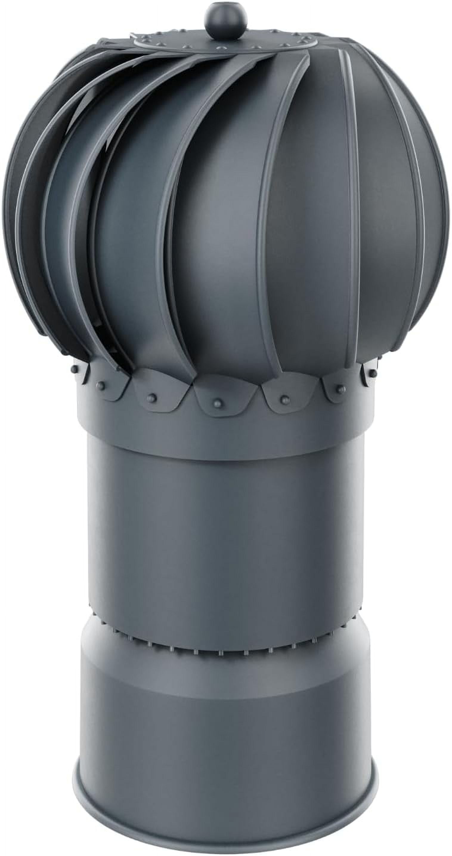 ROOFIVENT IVENT Turbo 6 inch Round Wind Turbine Cowl with Attached ...