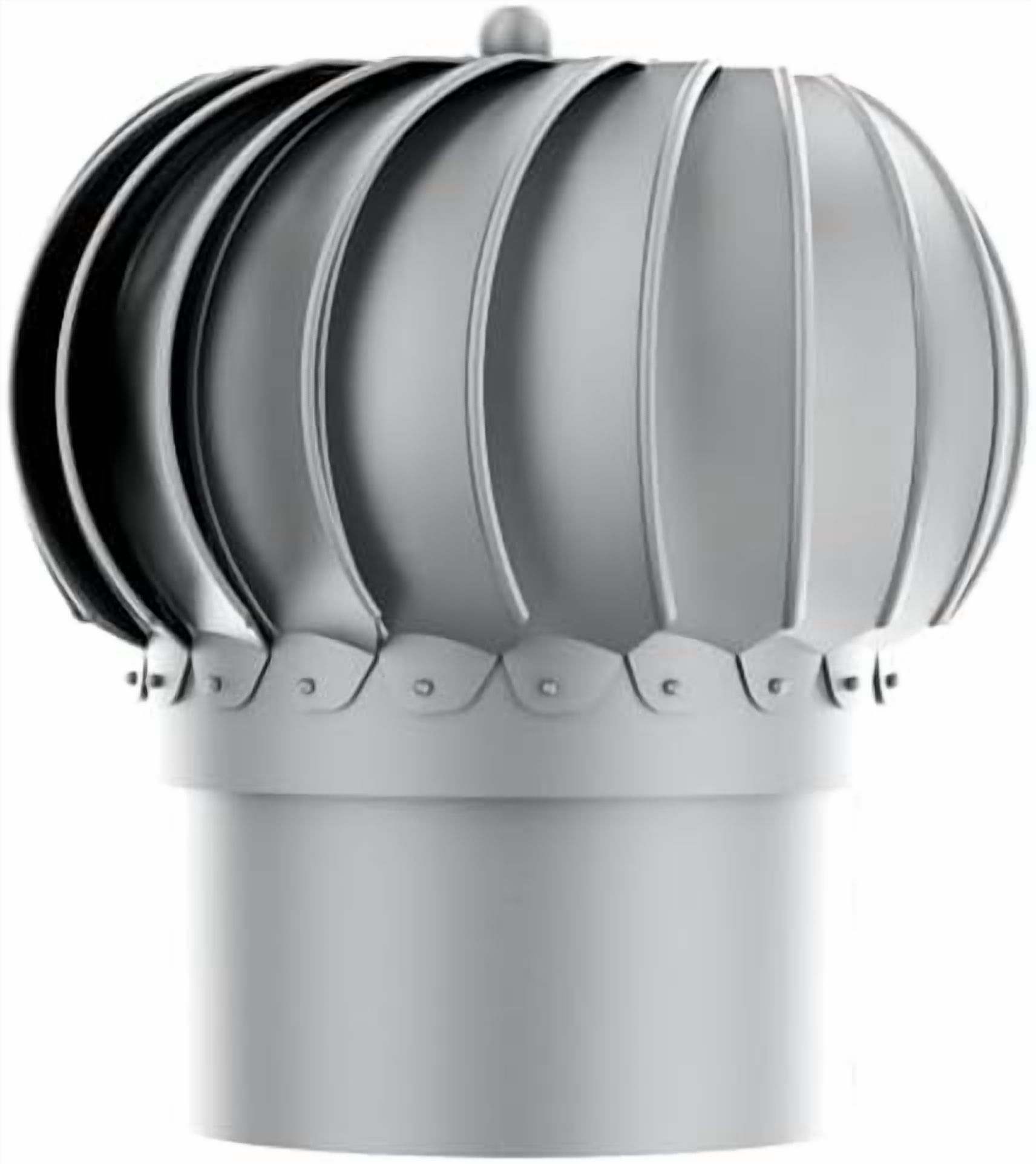 ROOFIVENT IVENT Turbo 8 inch ROOF Round Wind Turbine Exhaust Cowl/Light ...