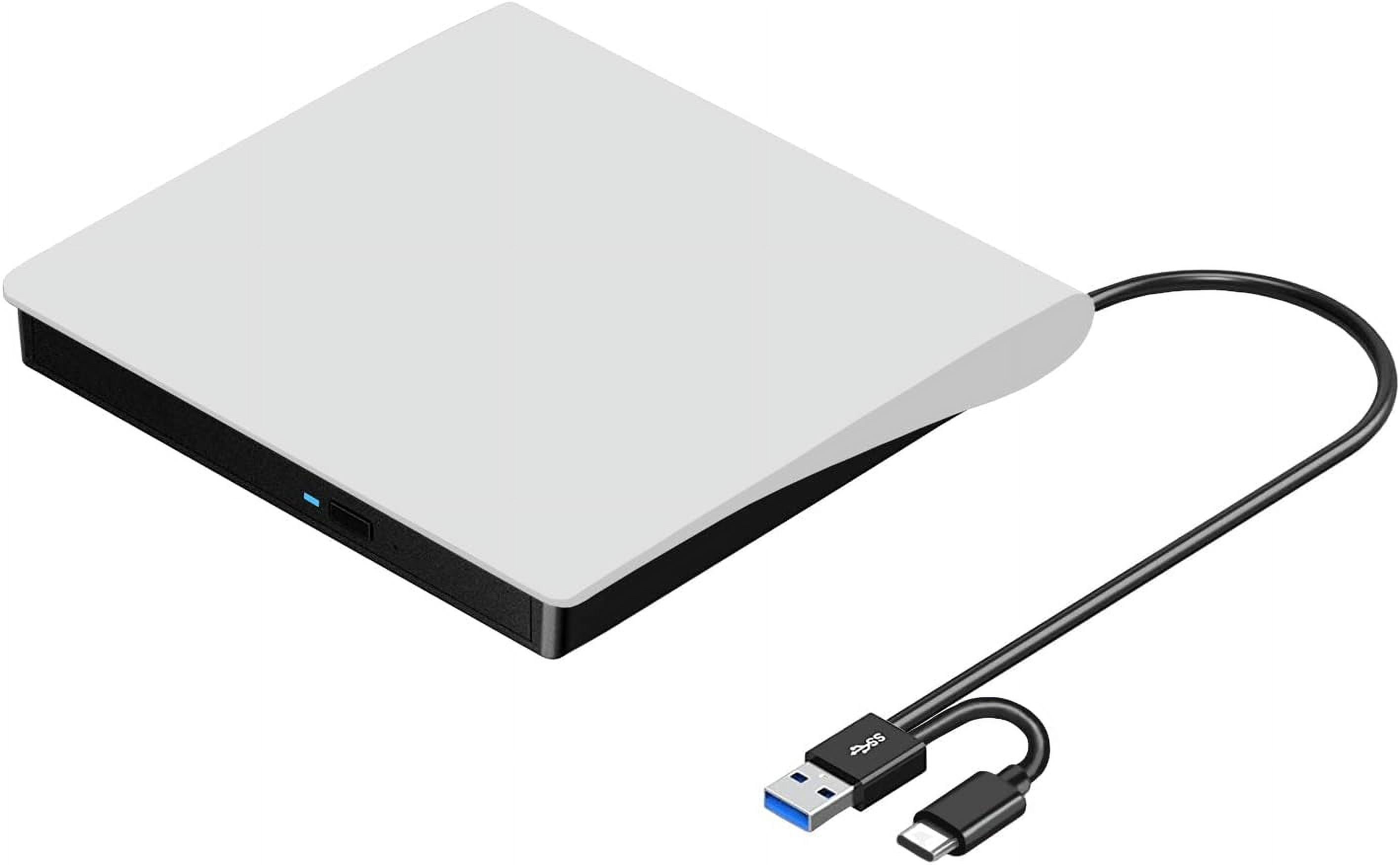 ROOFULL External CD/DVD-RW Drive for Laptop, True USB 3.0 & USB-C ...