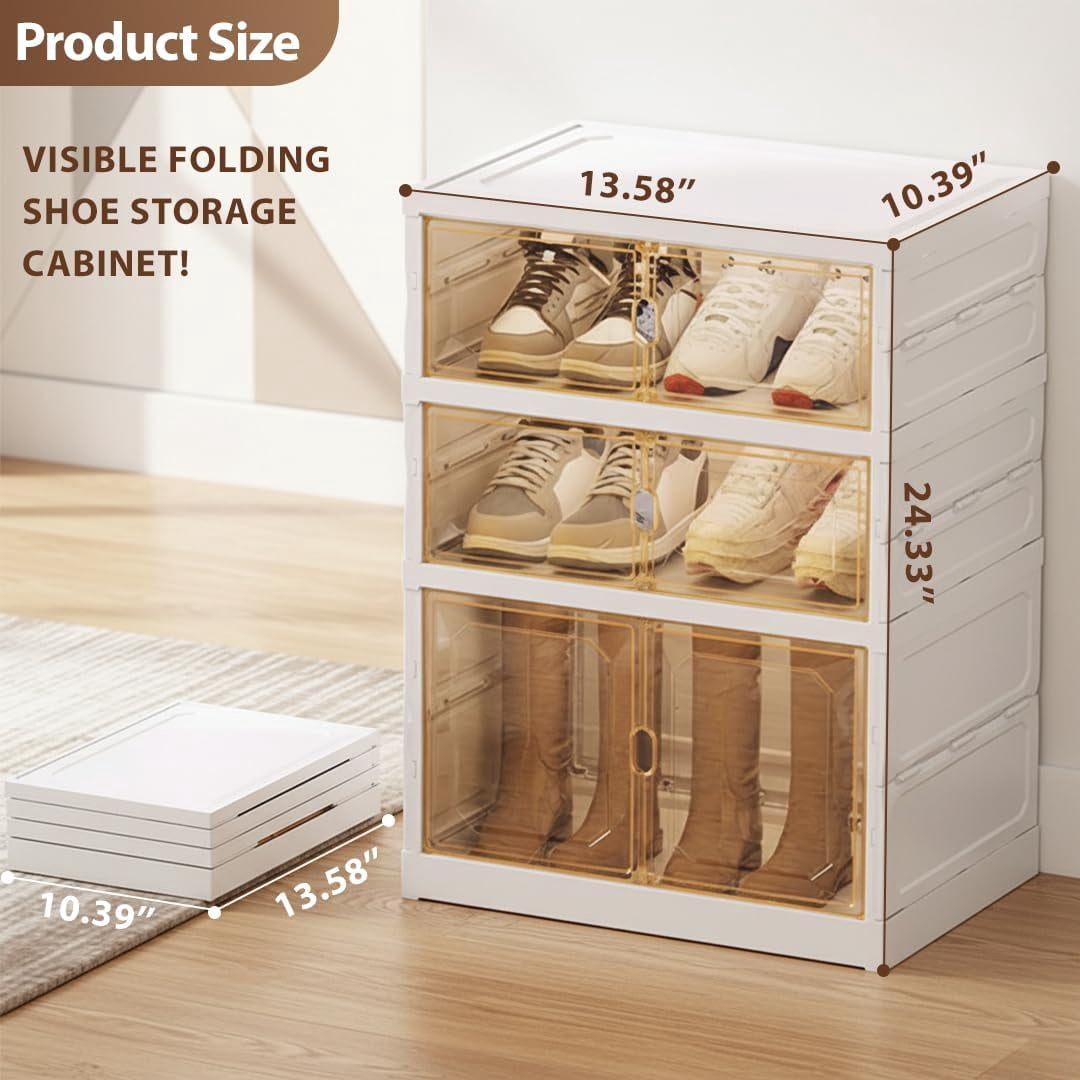 ROOM127 Foldable Shoe Cabinet Shelf with Pulleys - Walmart.com
