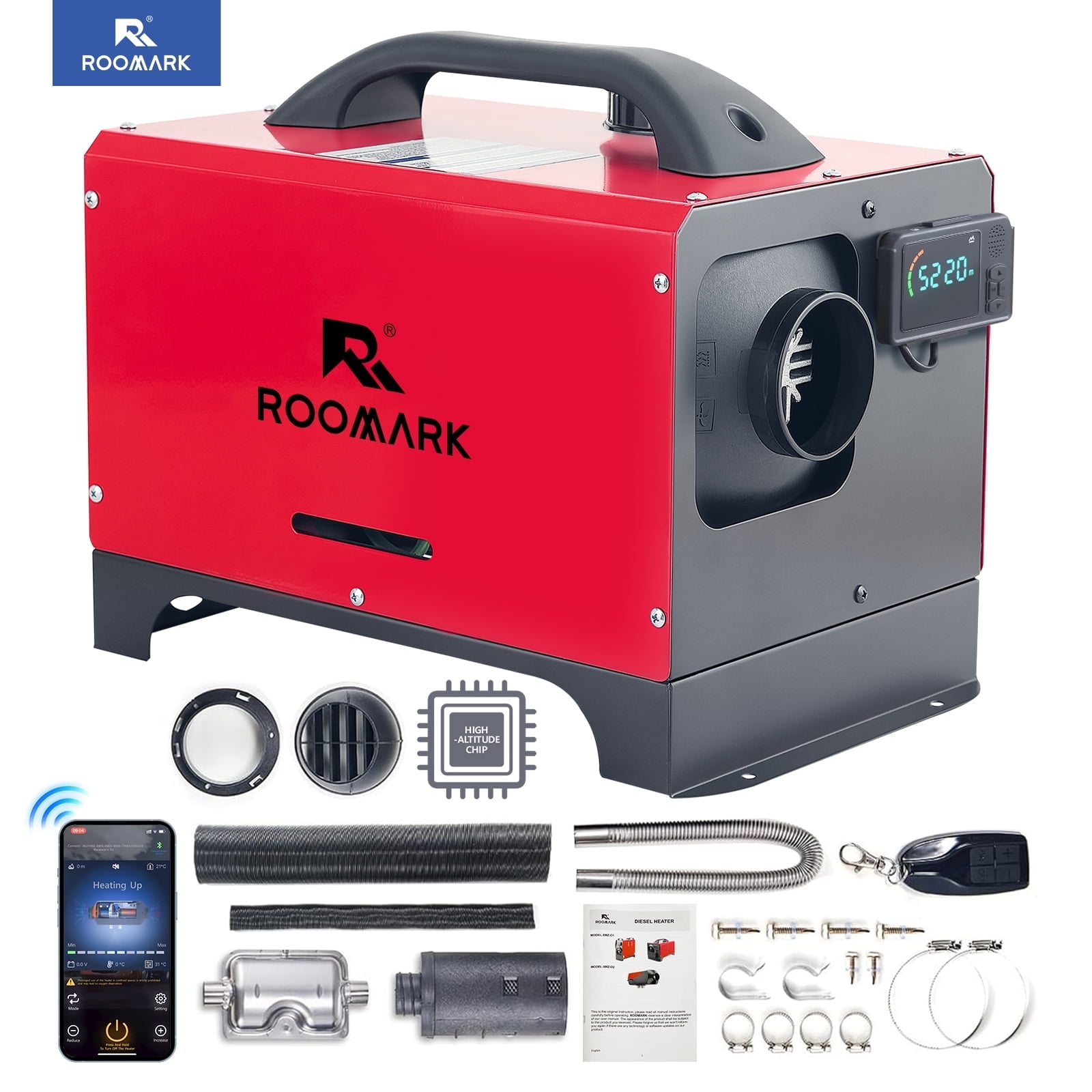 ROOMARK 8KW 12V All-in-One Portable Diesel Parking Air Heater, Parking ...
