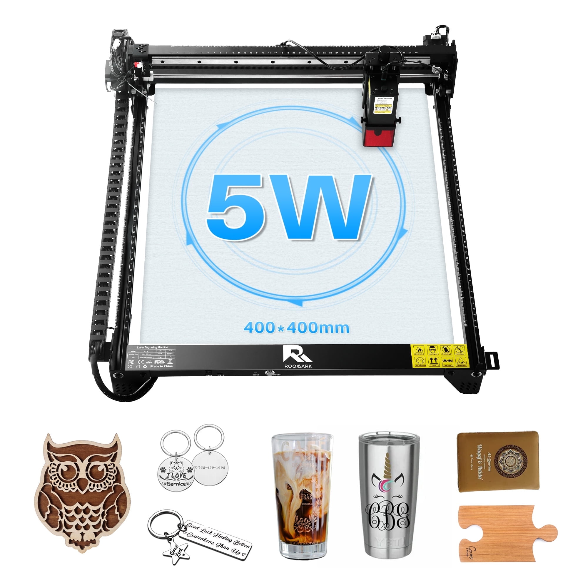 Roomark Laser Engraver Machine, 5 W Output Power High Precision Laser ...