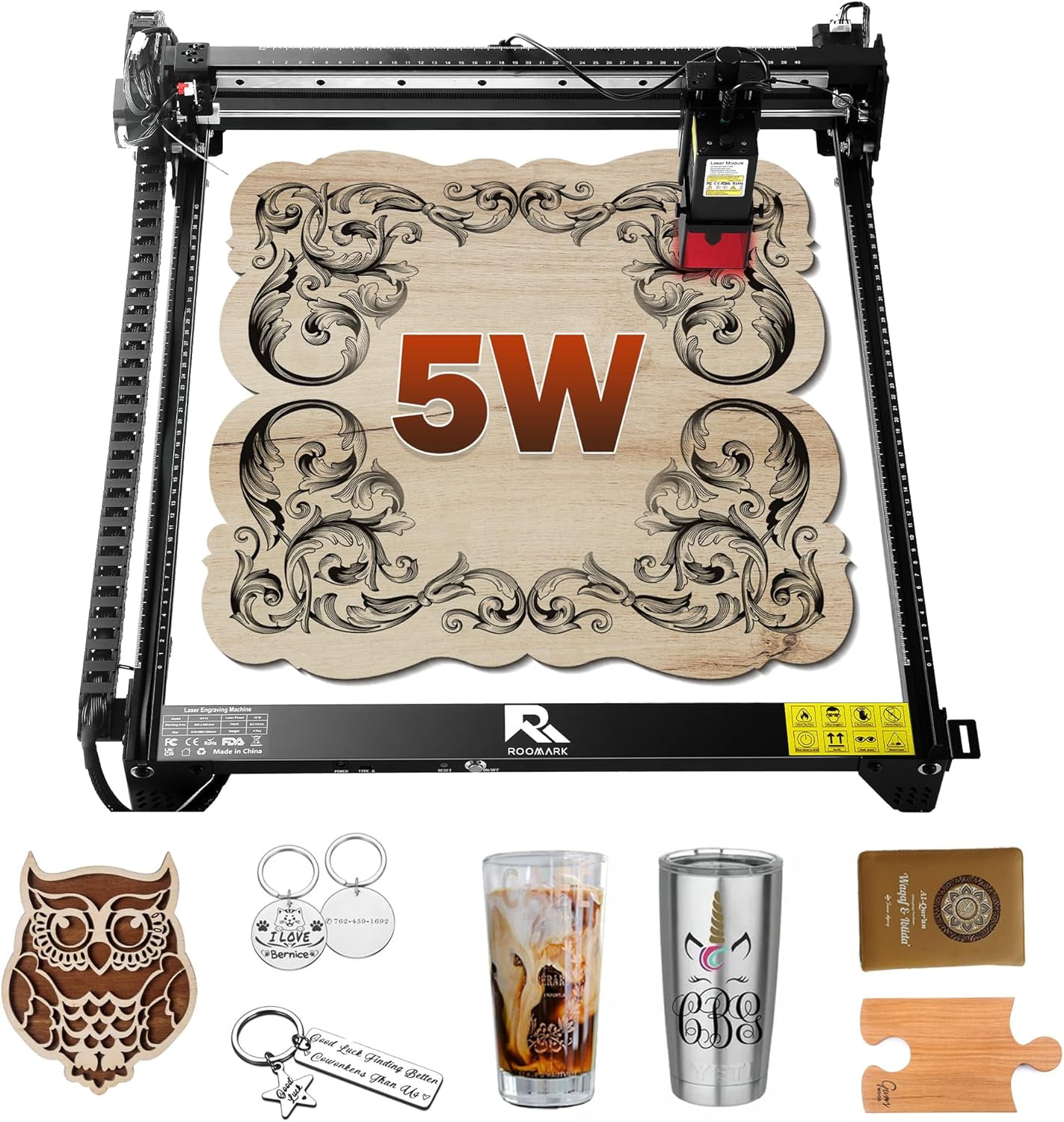Roomark 5W Laser Engraver Cutter Higher Accuracy Laser Engraving ...