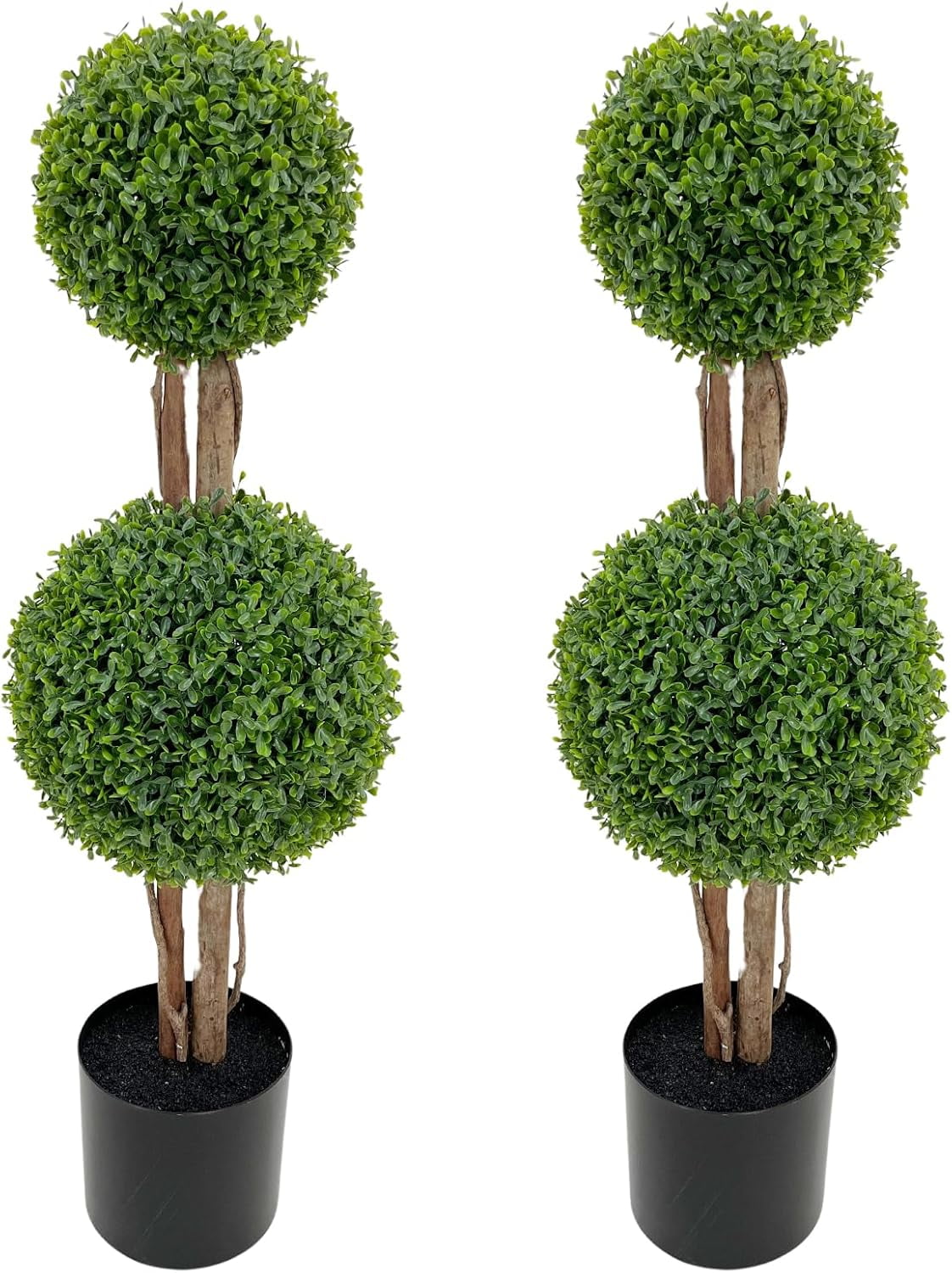 ROOMTEC 3Ft Boxwood Double Ball Topiary Trees Faux Topiary Ball Plant ...