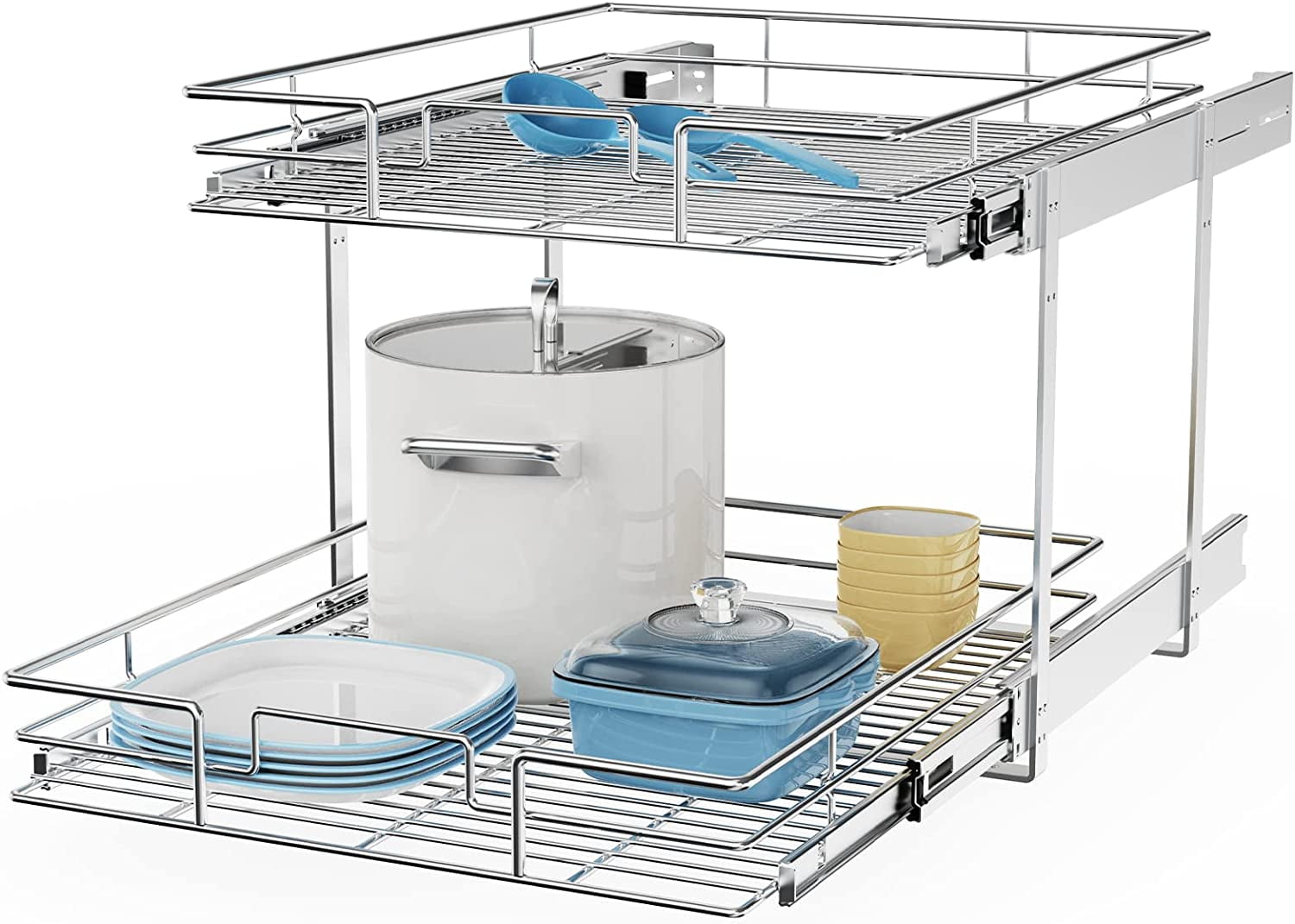 ROOMTEC Individual Pull Out Cabinet Organizer ,izer for Cabinet, Slide ...