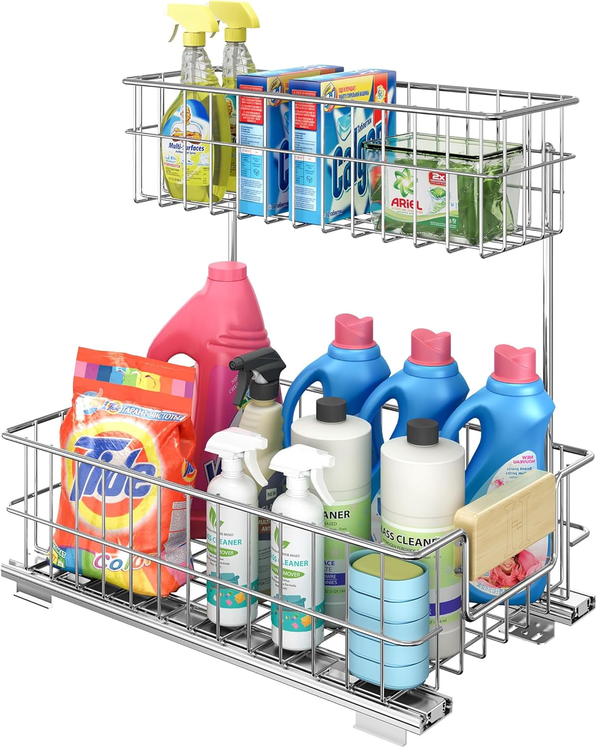 ROOMTEC Pull Out Cabinet Organizer, Under Sink Slide Out Storage Shelf ... ROOMTEC Pull Out Cabinet Organizer, Under Sink Slide Out Storage Shelf ...