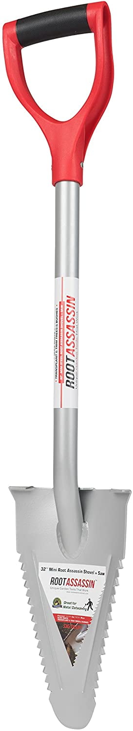 ROOT ASSASSIN RA-002 Carbon Steel Shovel, 32-Inch, Red - Walmart.com