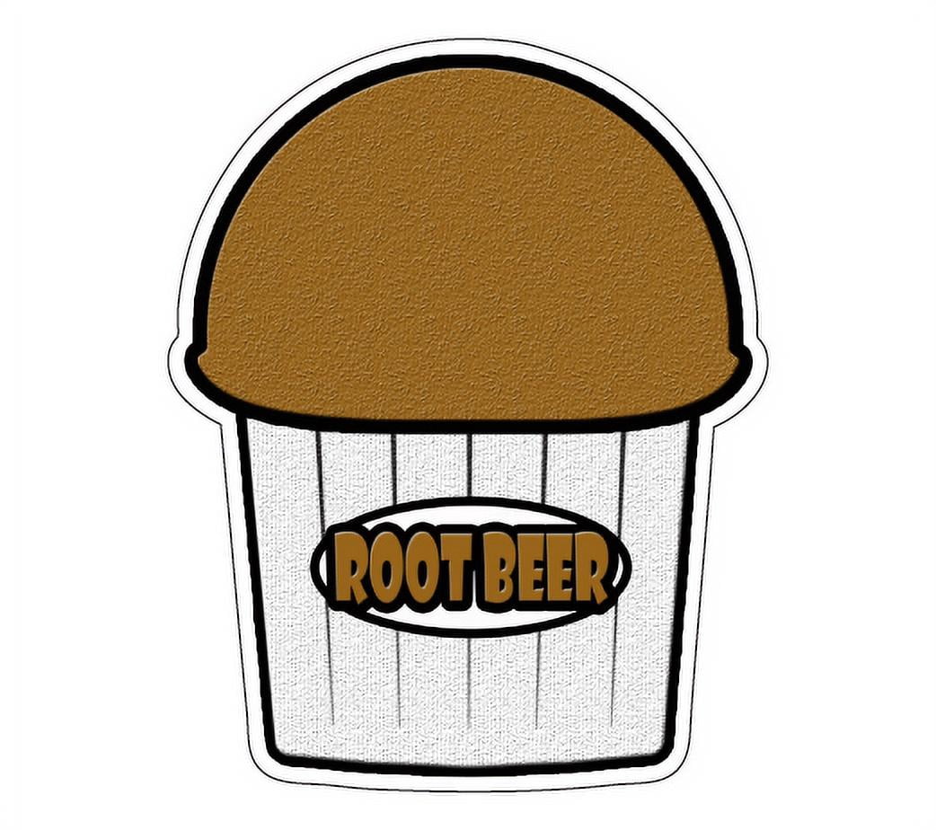 ROOT BEER FLAVOR Italian Ice Decal shaved ice cart sign - Walmart.com
