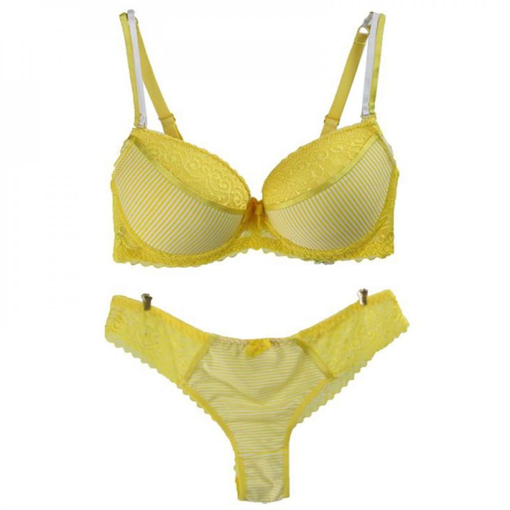 Ropalia Hot Sexy Bra Brief Sets Lace Push Up Bra Set Women Underwear