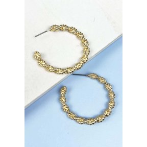 14k Yellow Gold Rope Chain Earrings - Real Fine Jewelry - Walmart.com