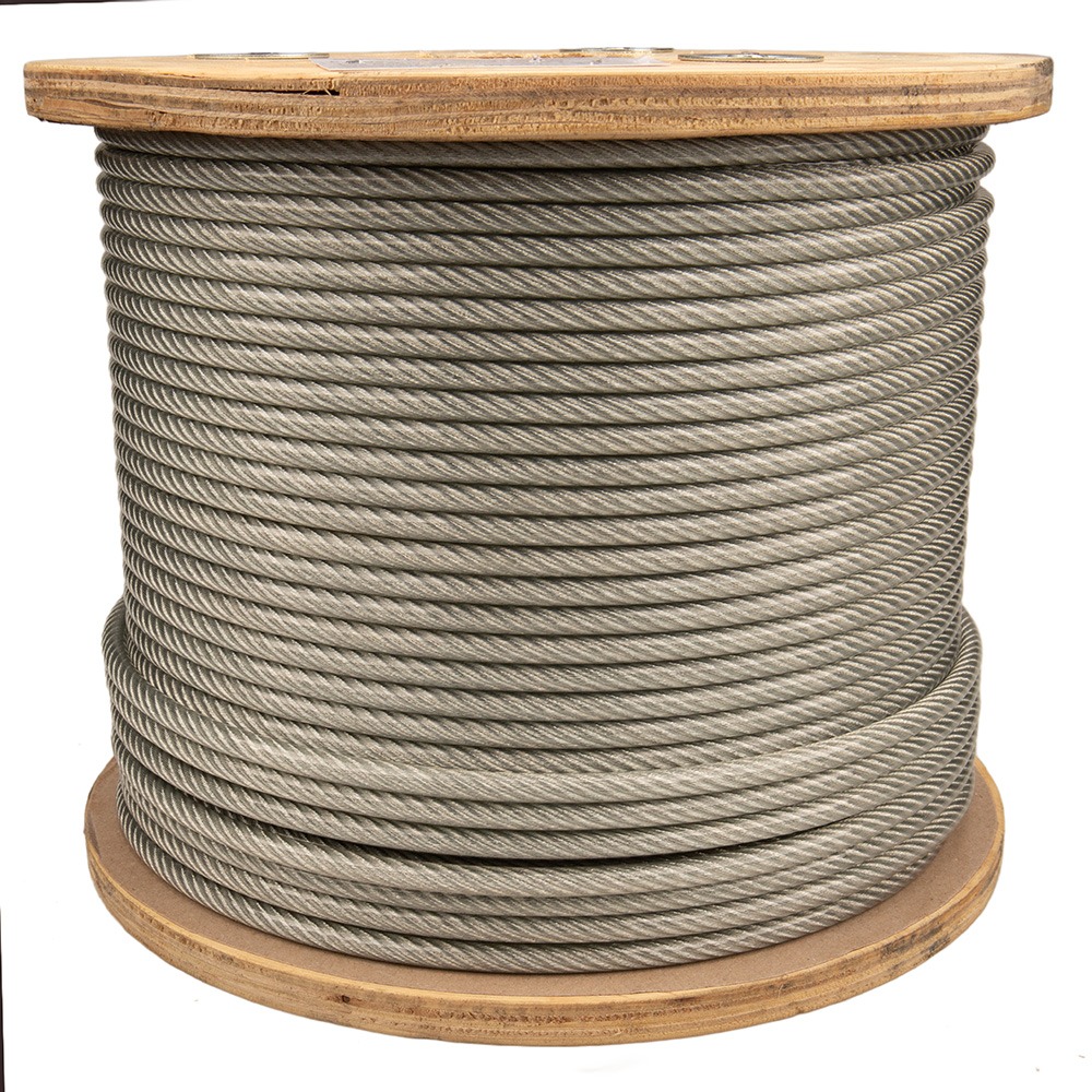 ROPE & CORD Galvanized Steel Cable – 328 ft Wire Rope for Rigging ...
