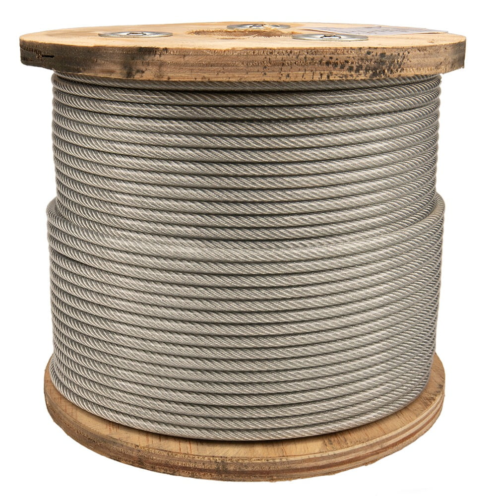 ROPE & CORD Galvanized Steel Cable – 328 ft Wire Rope for Rigging ...