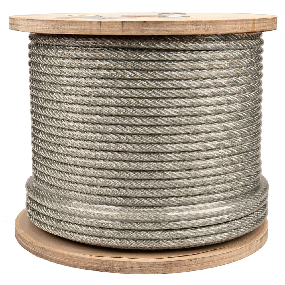 ROPE & CORD Galvanized Steel Cable – 328 ft Wire Rope for Rigging ...