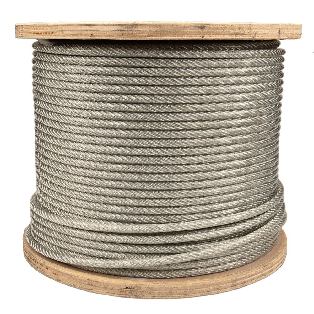 ROPE & CORD Galvanized Steel Cable – 328 ft Wire Rope for Rigging ...