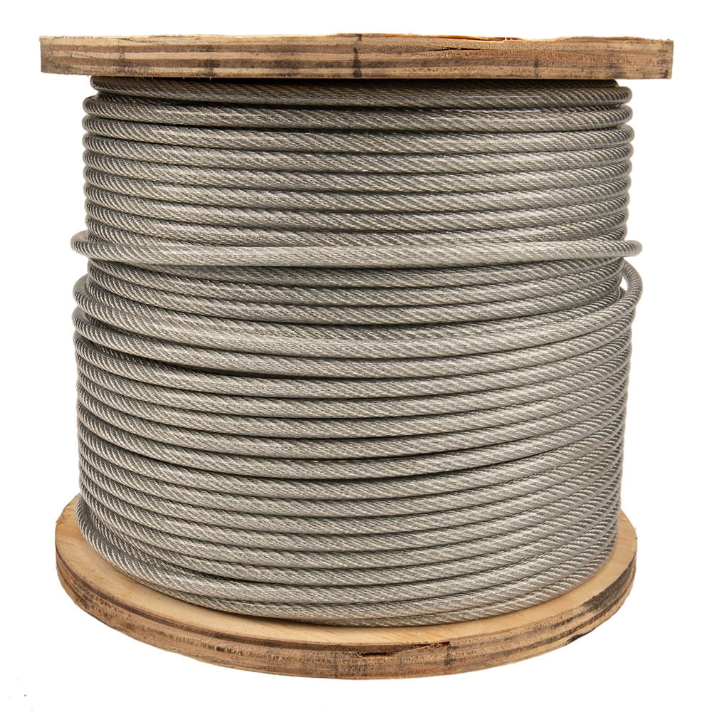 ROPE & CORD Galvanized Steel Cable – 328 ft Wire Rope for Rigging ...