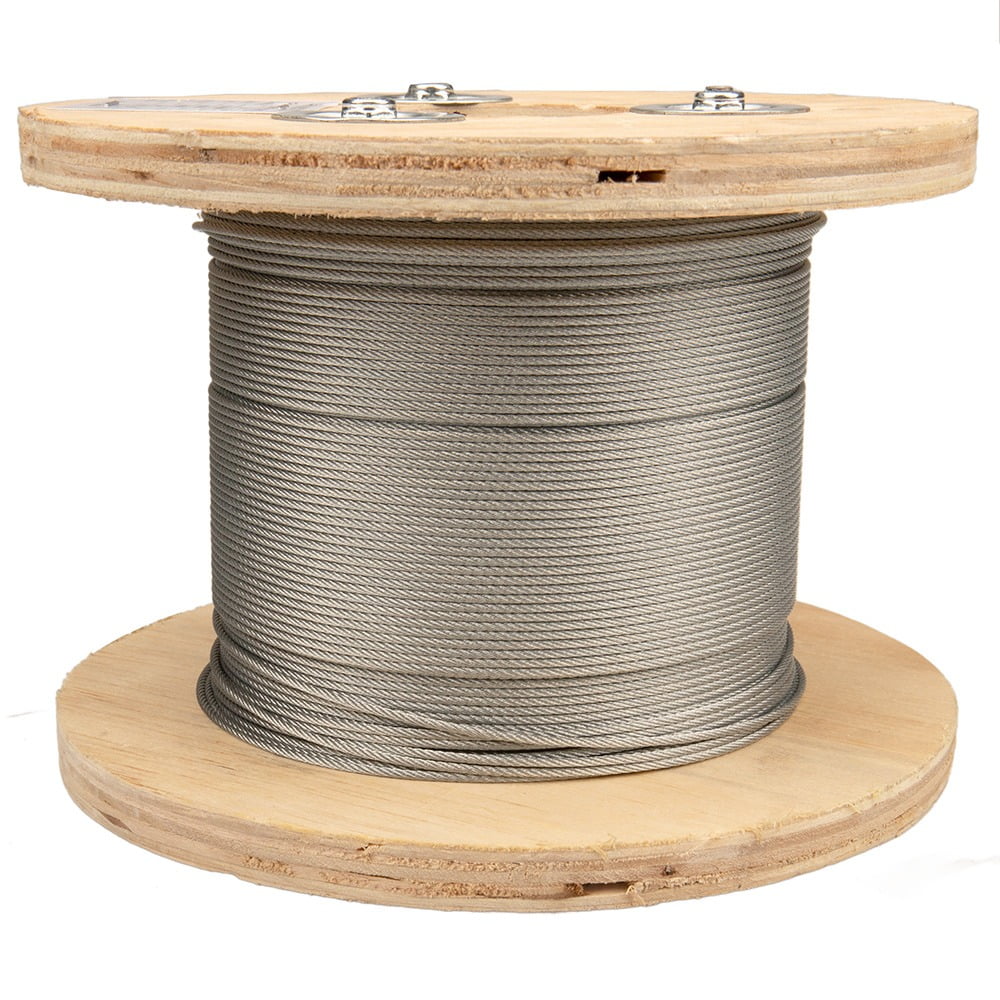 ROPE & CORD Galvanized Steel Cable – 328 ft Wire Rope for Rigging ...
