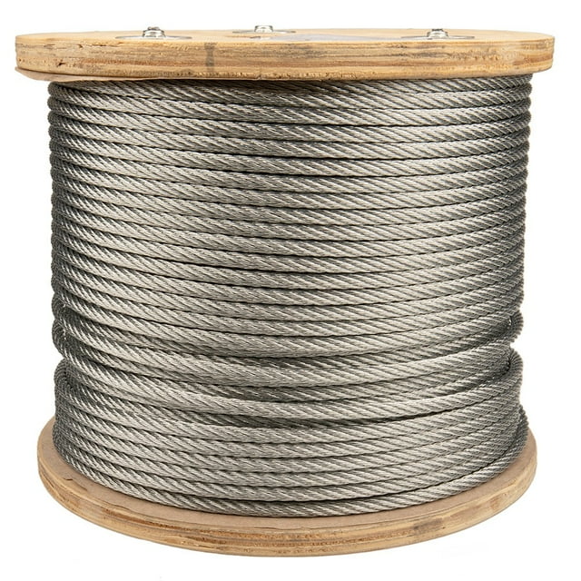ROPE & CORD Galvanized Steel Cable – 328 ft Wire Rope for Rigging ...