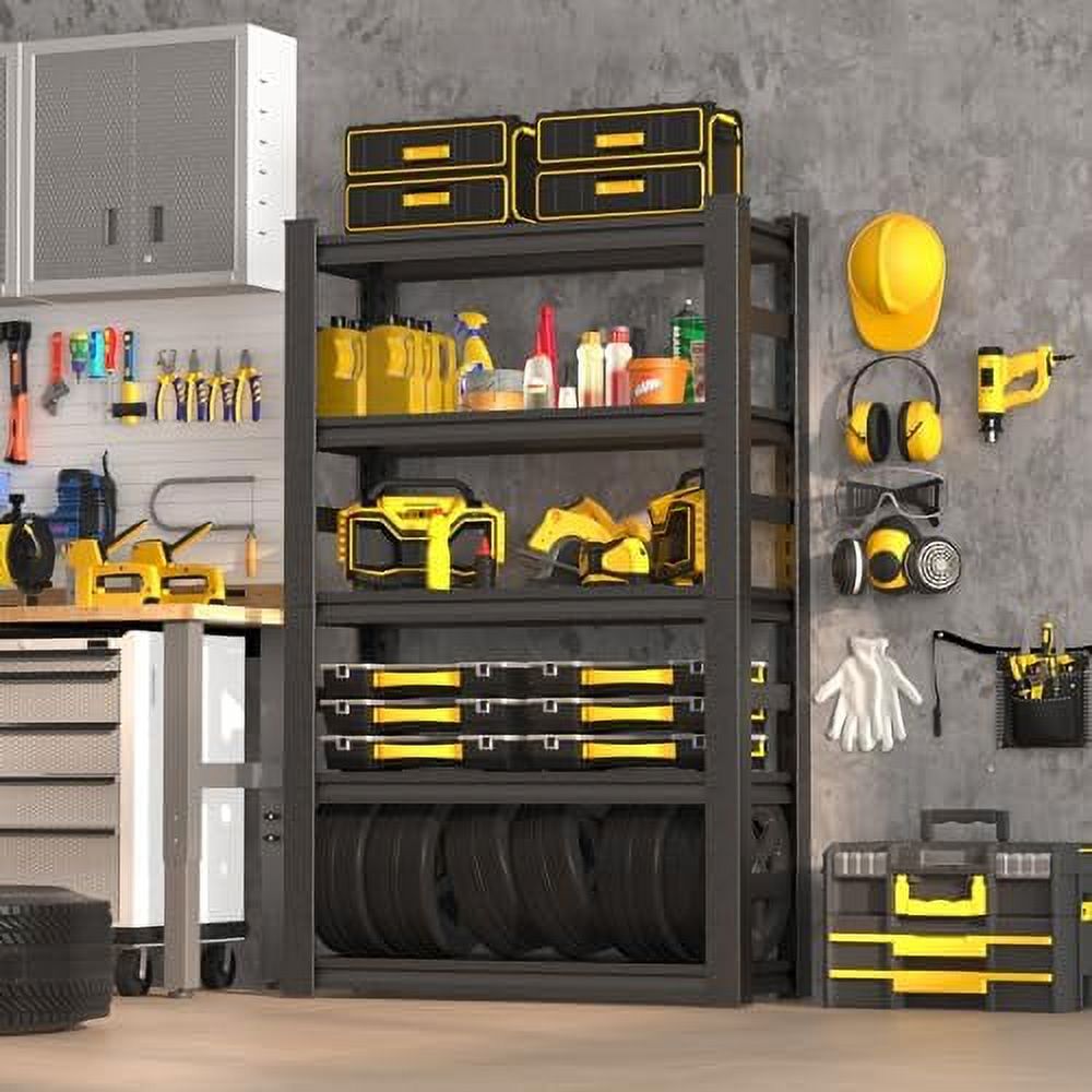 ROPQHLA Garage Shelves 78" H Metal Garage Shelving Unit 2500lbs Heavy ...