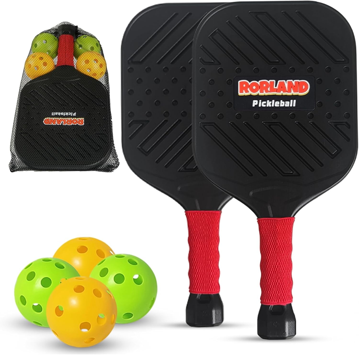 RORLAND 5.5oz Lightweight Pickleball Paddles Set of 2,Fun Play Sport ...