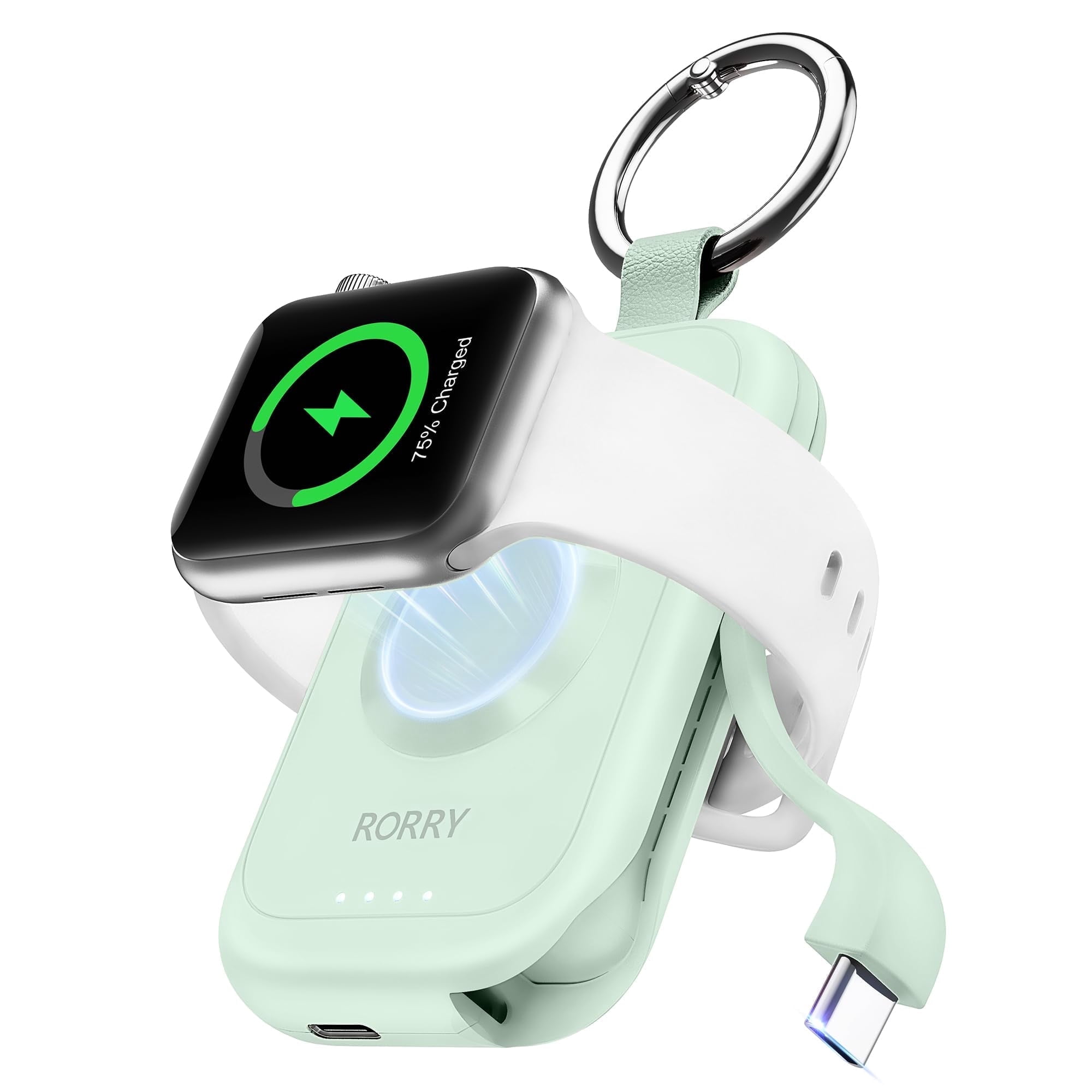 RORRY Portable Charger for Apple Watch, 2500mAh Wireless Magnetic ...