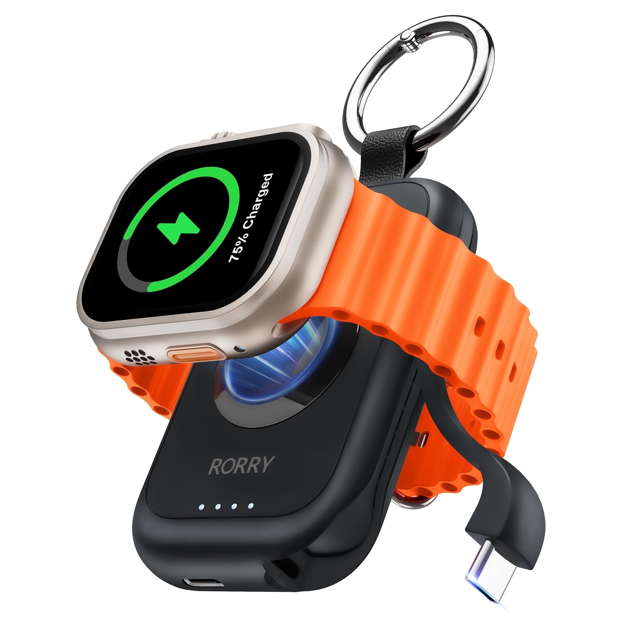 RORRY Portable Charger for Apple Watch, 2500mAh Wireless Magnetic ...