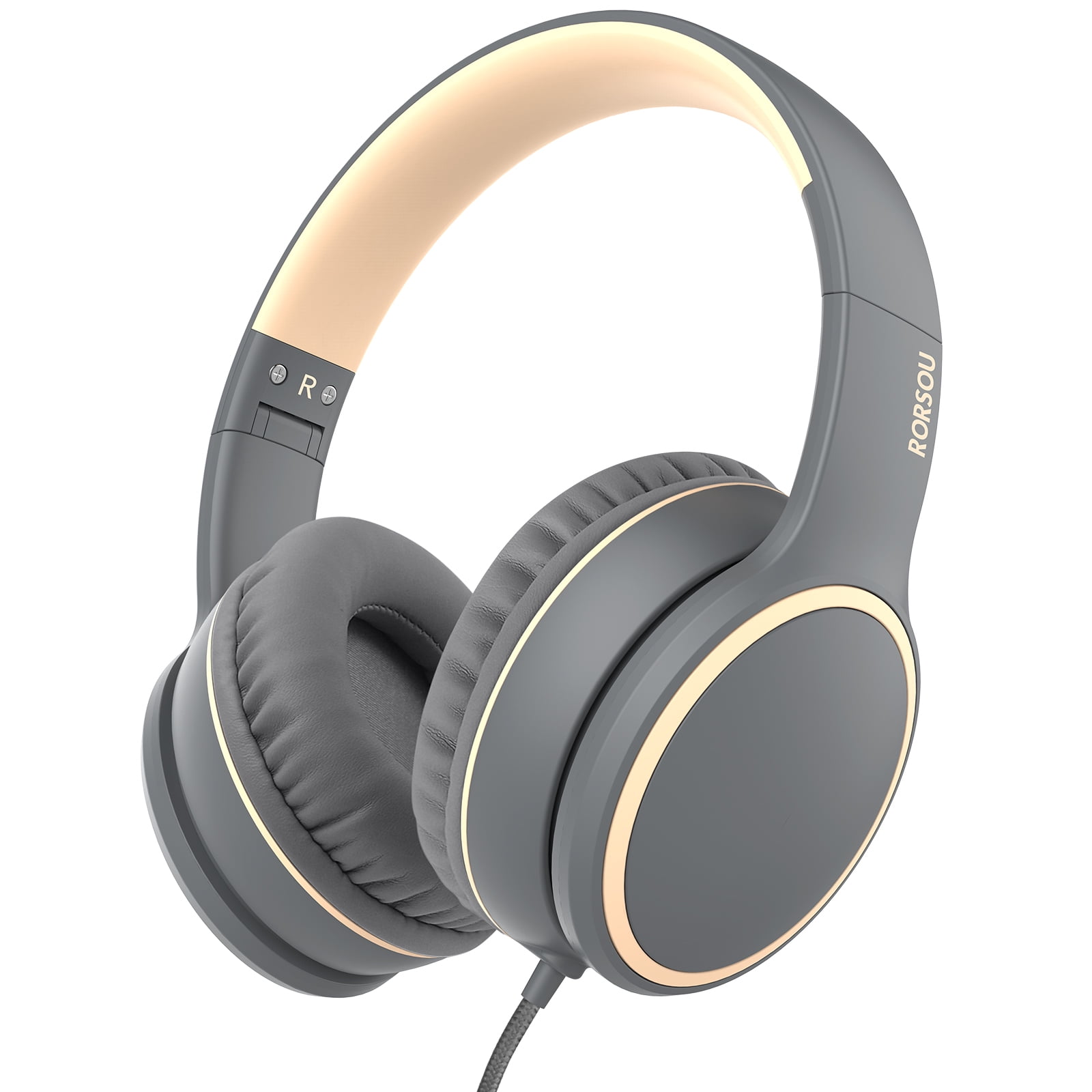 RORSOU R10 Kids Headphones with Microphone, Hi-Fi Stereo Sound ...