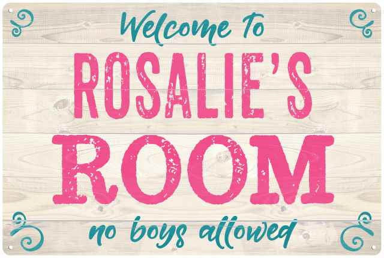 ROSALIE'S Room Kids Bedroom Sign Gift 8x12 Metal Sign 108120089236 ...