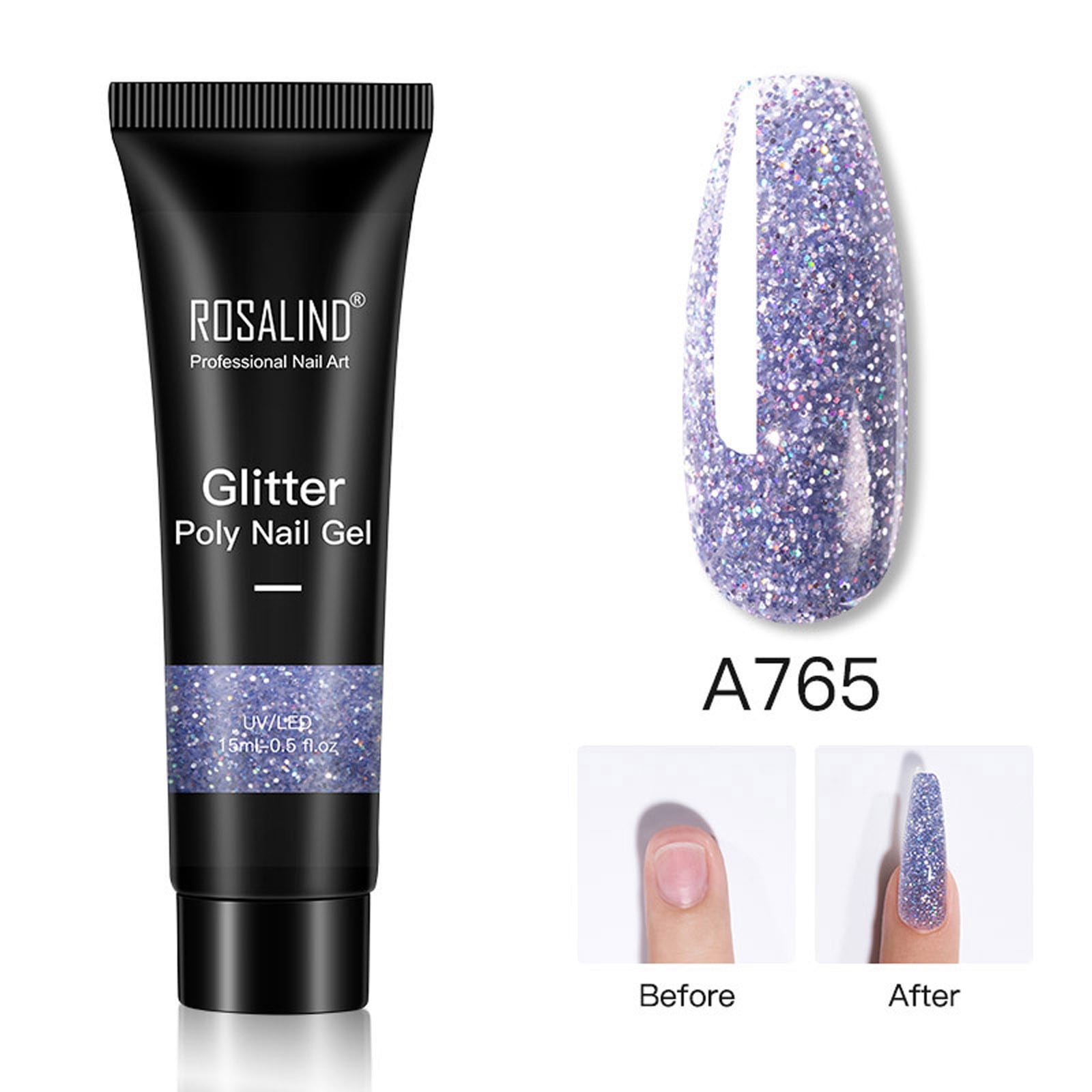 Savings ROSALIND Glitter Pearlescent Extender 15ml Crystal Nail Gel ...