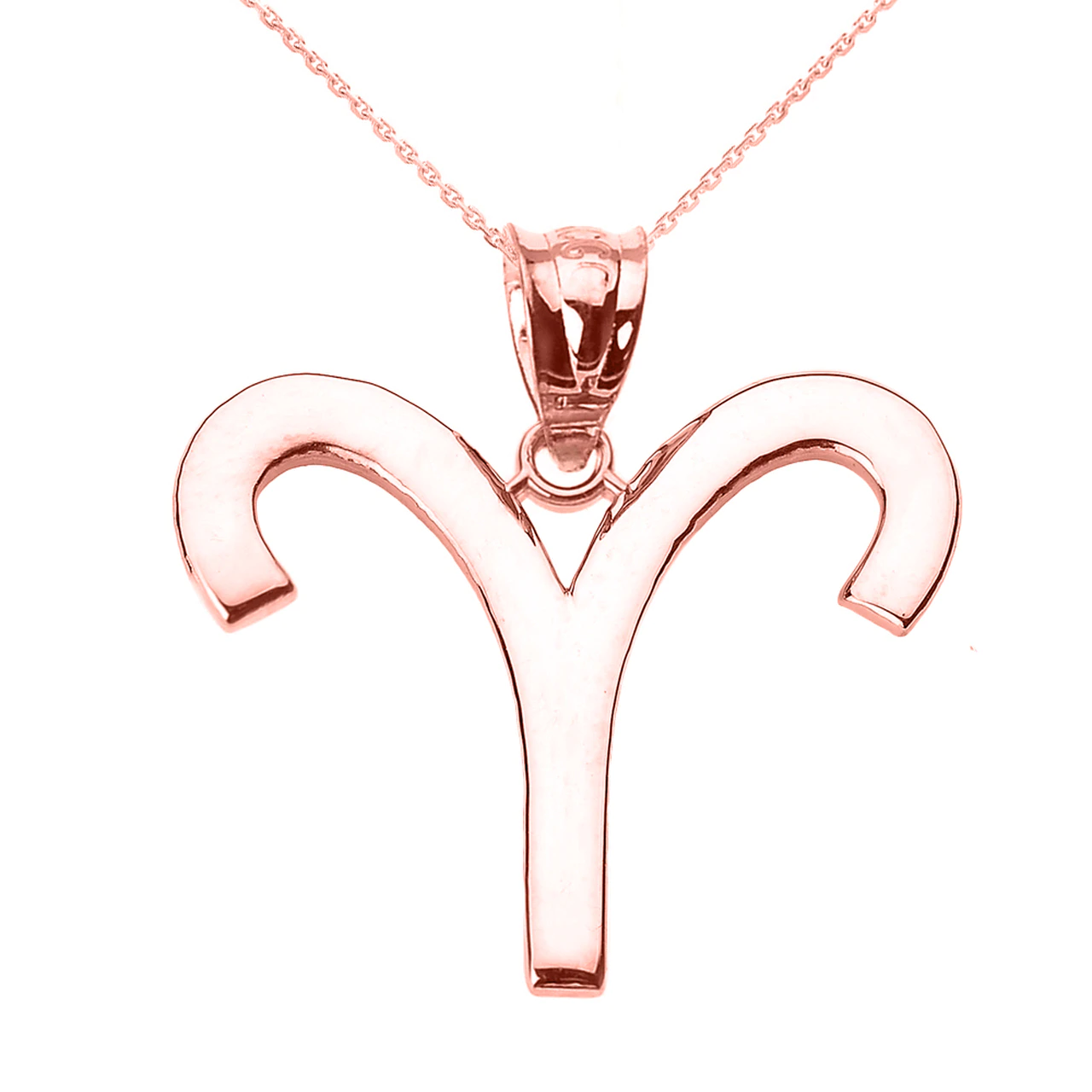 ROSE GOLD ARIES APRIL ZODIAC SIGN PENDANT NECKLACE - Walmart.com