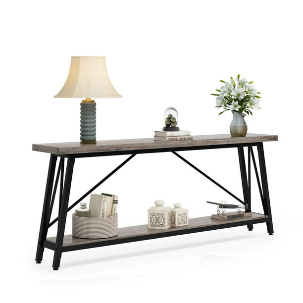 ROSE Long Entryway Table, 70.9 Inch Vintage Industrial Sofa Console ...