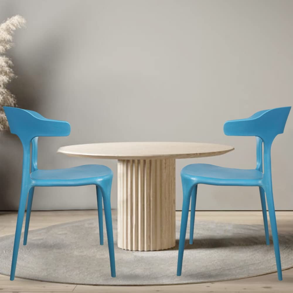 ROSE Vision Cafe Sleek Black Plastic Cafe Chair Modern Dining Chair ...