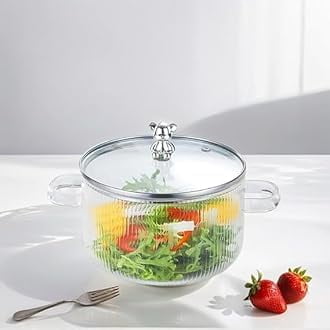 ROSEFINCH Casserole Dish with Glass Lid Microwave Oven Safe Serving ...