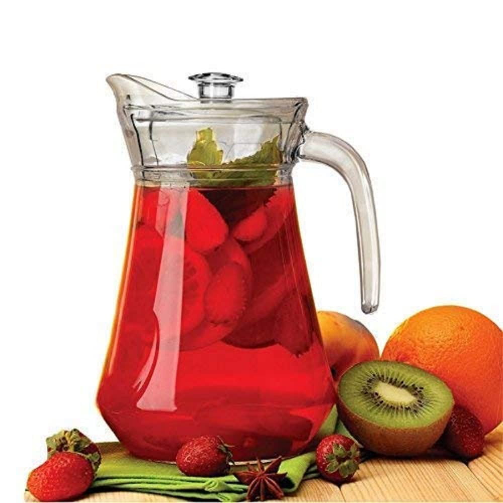 ROSEFINCH Glass Jug with Lid Water Carafe Jug for Hot Cold Water Iced ...