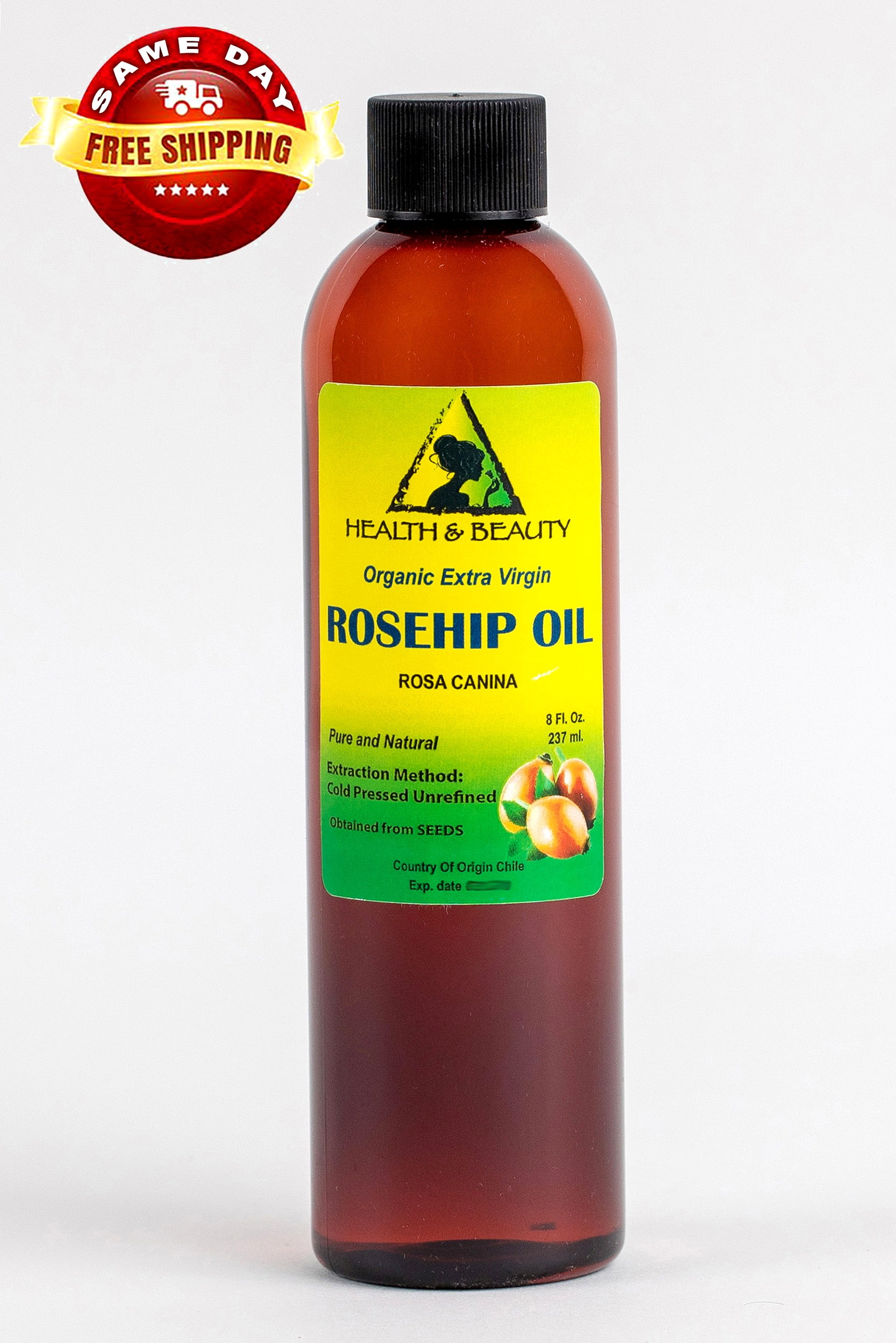 H&B Oils Center Organic Rosehip Seed Oil, Extra Virgin, Cold Pressed ...