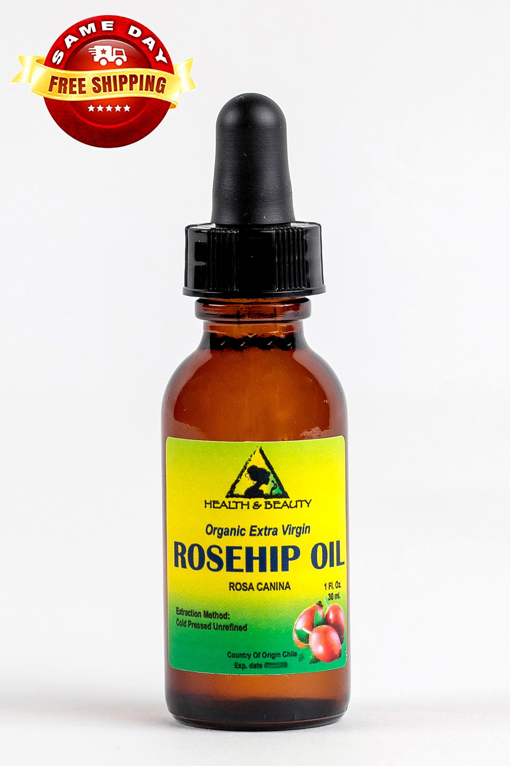 ROSEHIP SEED OIL UNREFINED ORGANIC VIRGIN COLD PRESSED PURE GLASS ...