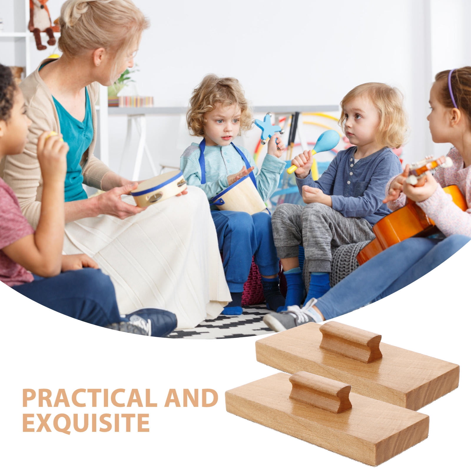 ROSENICE 1 Pair Sand Blocks for Home Music Education and Party Favors ...