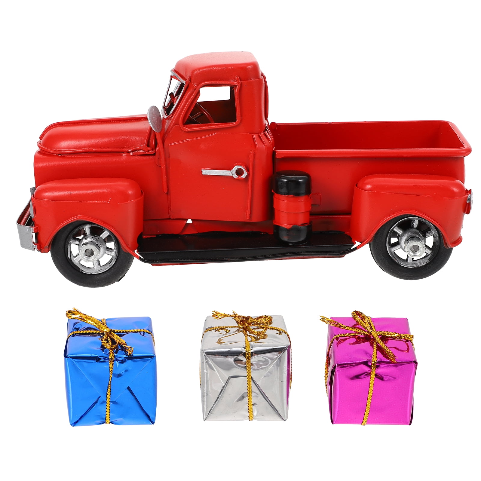 ROSENICE 1 Pc Christmas Metal Vintage Car Decoration Pickup Truck Car ...