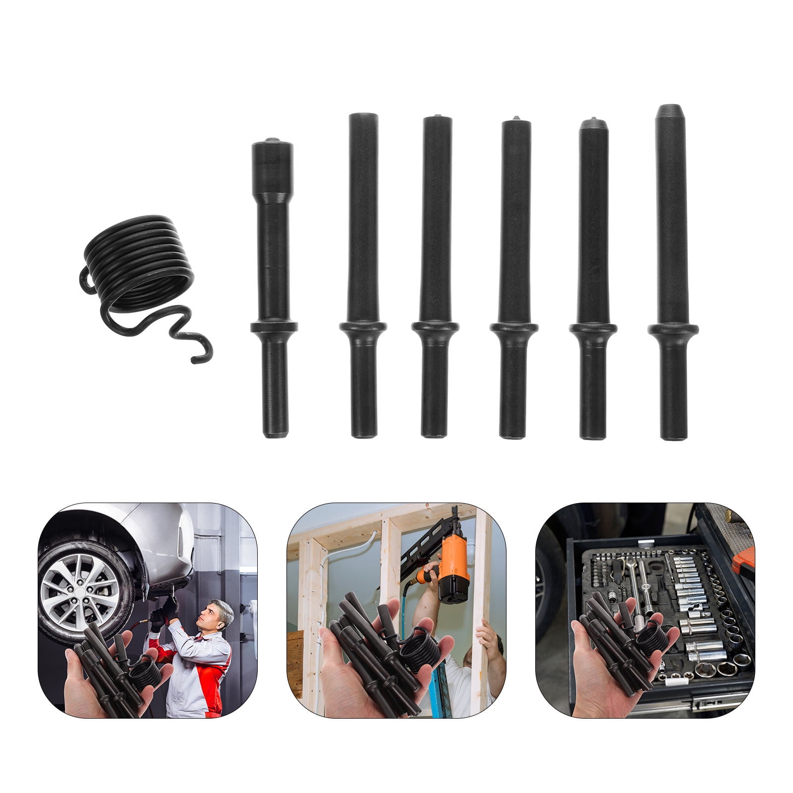 ROSENICE 1 Set Air Hammer Set Rivet Setting Tool For Solid Rivets ...