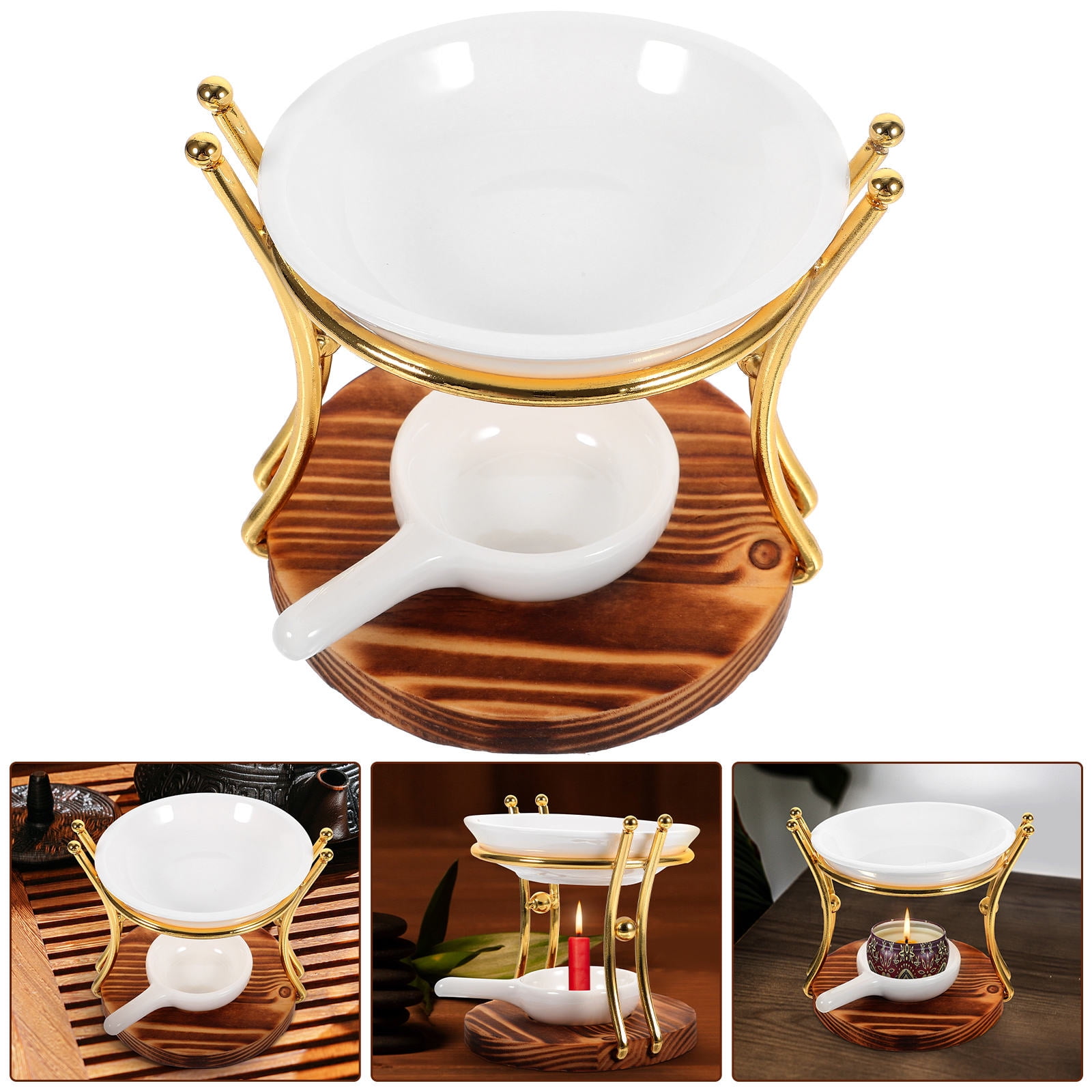 ROSENICE 1 Set Ceramic Wax Burner Scented Wax Melt Warmer Aromatherapy ...