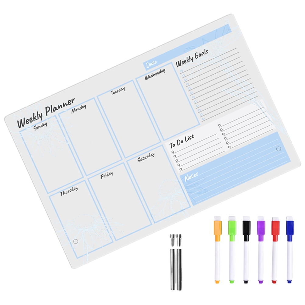 ROSENICE 1 Set Dry Erase Whiteboards Acrylic Whiteboard Rectangular ...