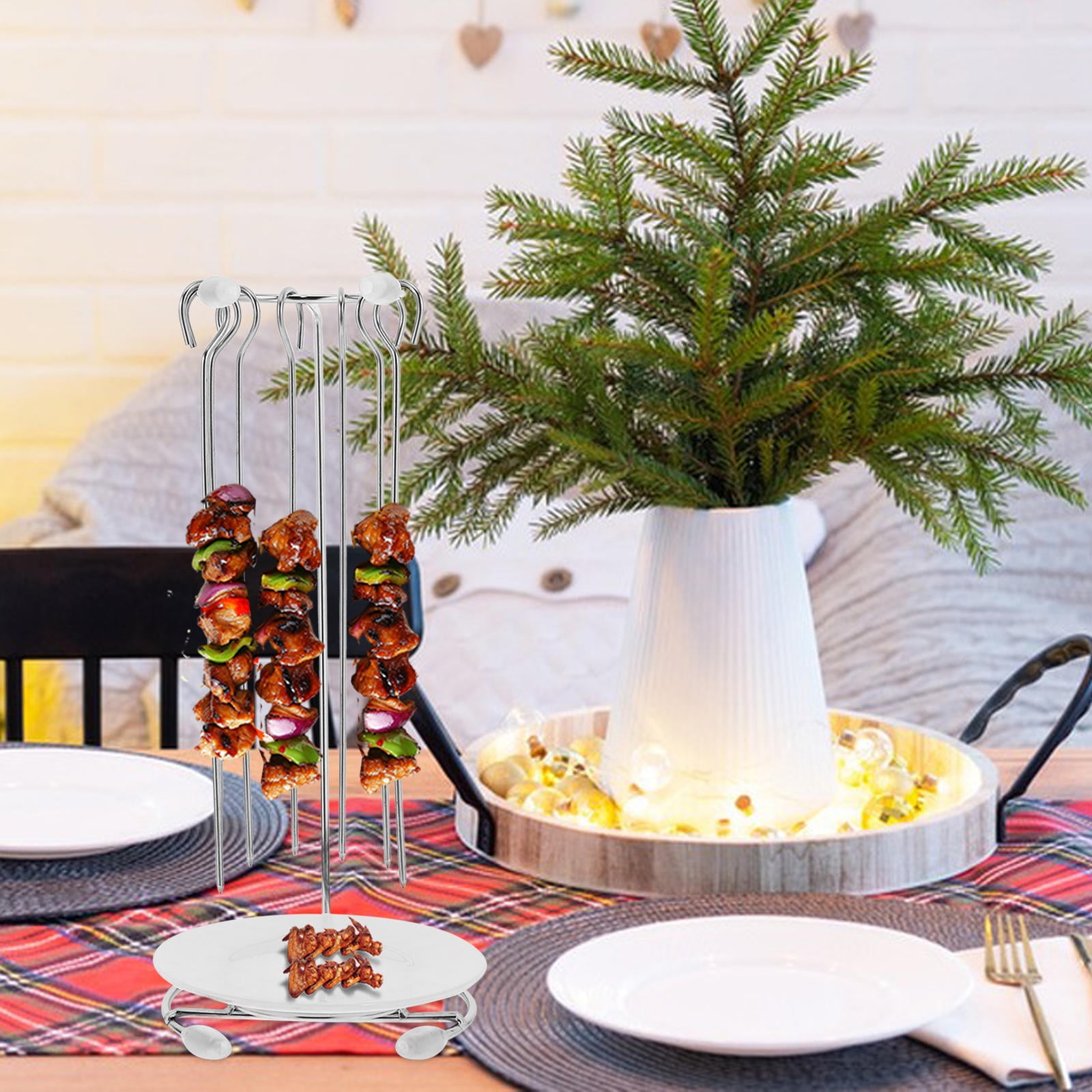 ROSENICE 1 Set Grilling Rack Kabob Skewer Holder 10.61X5.89X4.72in ...
