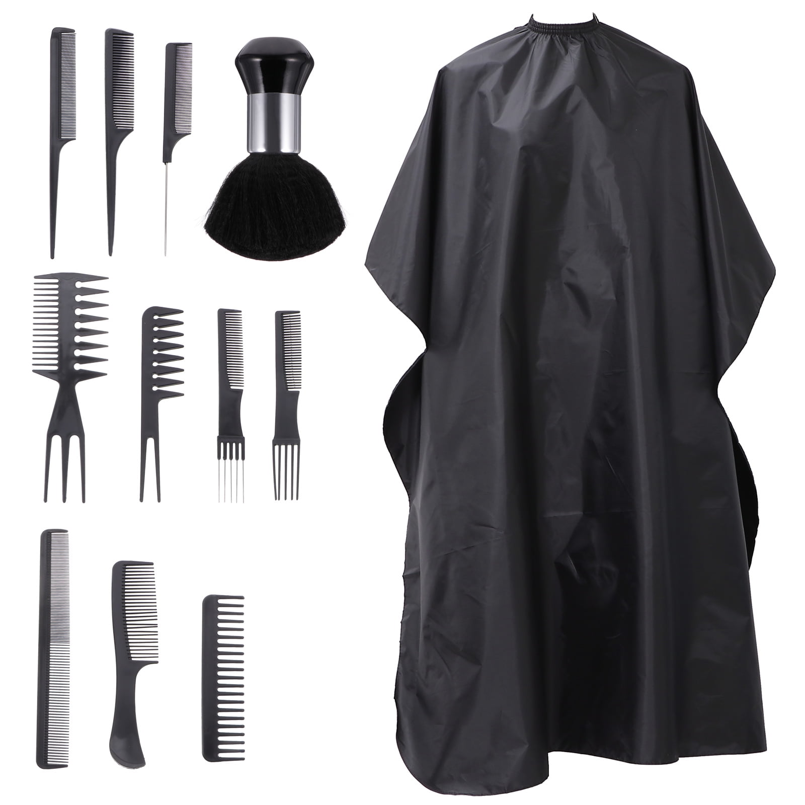 ROSENICE 1 Set Hairdressing Cape Haircut Cape Hair Pick Comb Barber Lift Hair Comb(Black ...