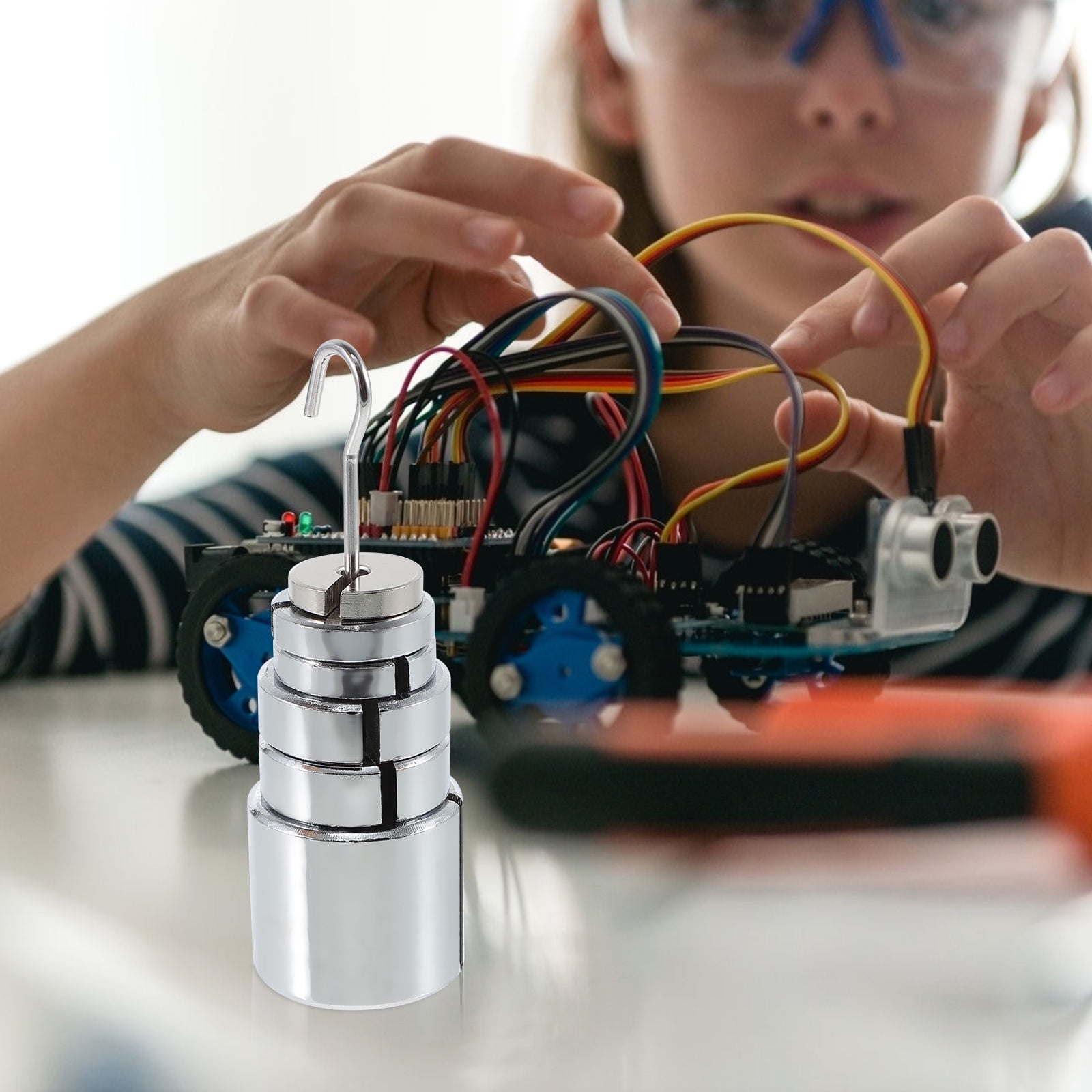 ROSENICE 1 Set Iron Slotted Physics Slotted Weight with Hanger Balance ...