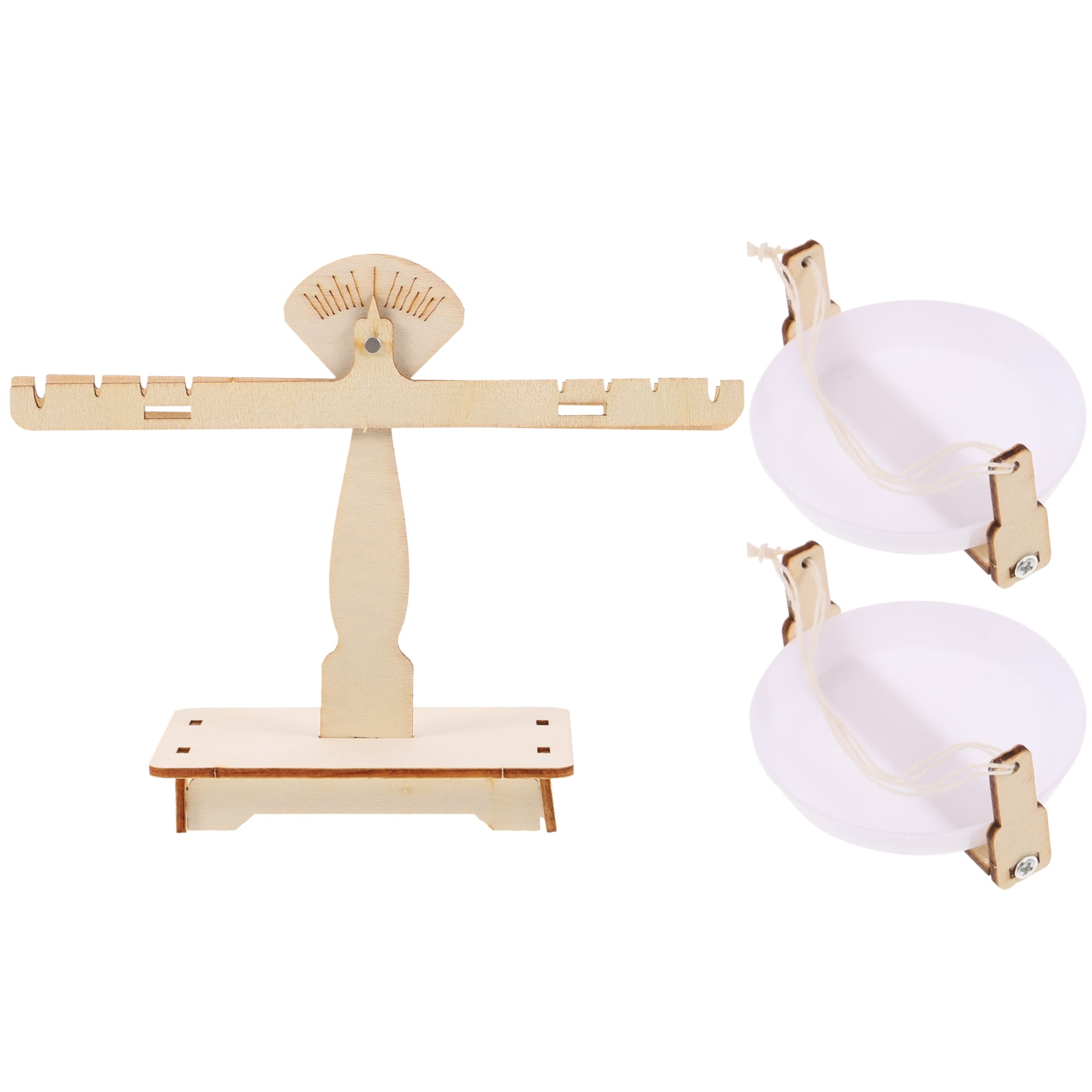 ROSENICE 1 Set Kids Weighing Scale Toy Diy Balance Model Square Wood 12 ...